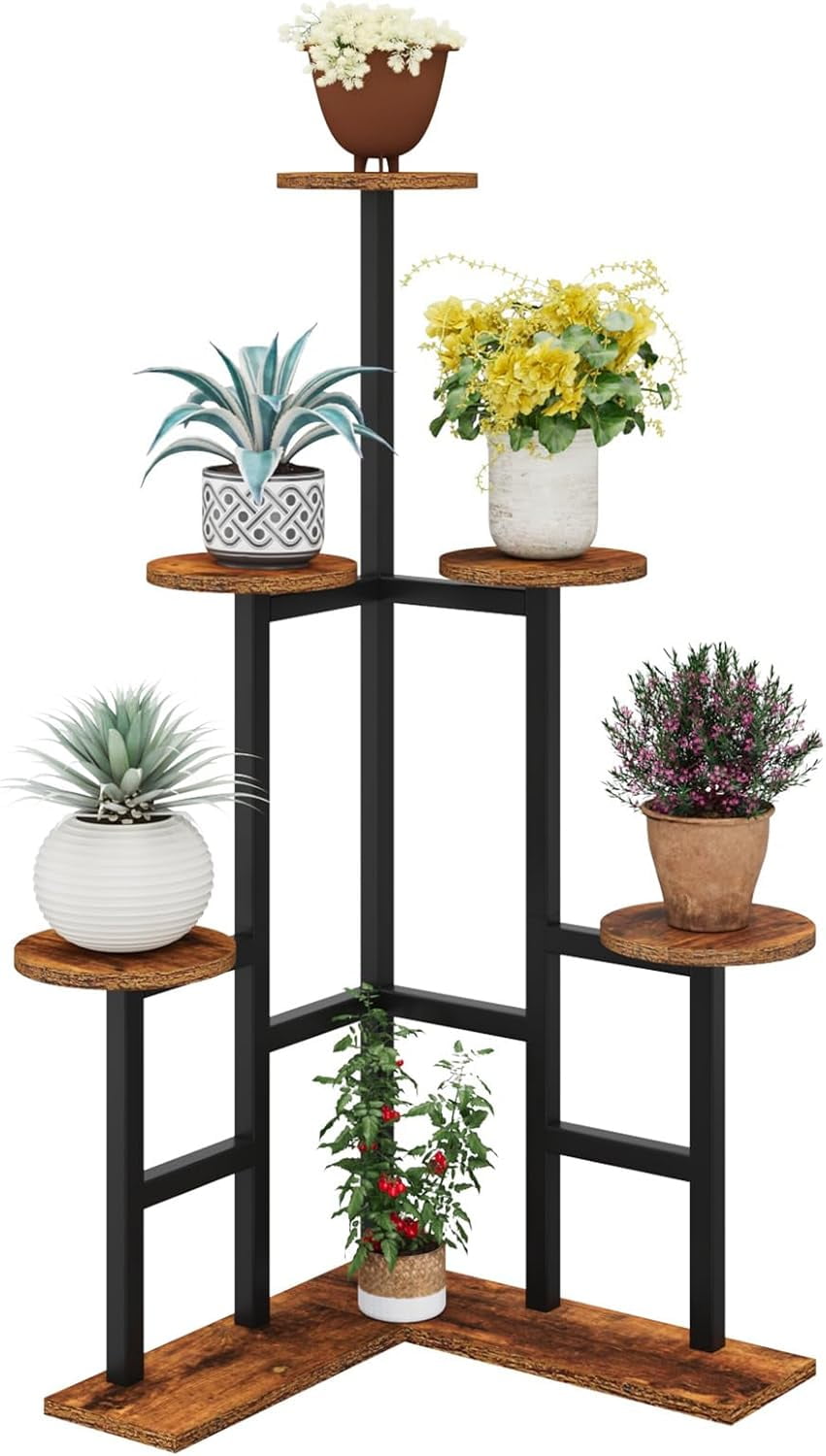 4 Tier Plant Stand Indoor, Tall Flower Pot Stand for Multiple Plants ...