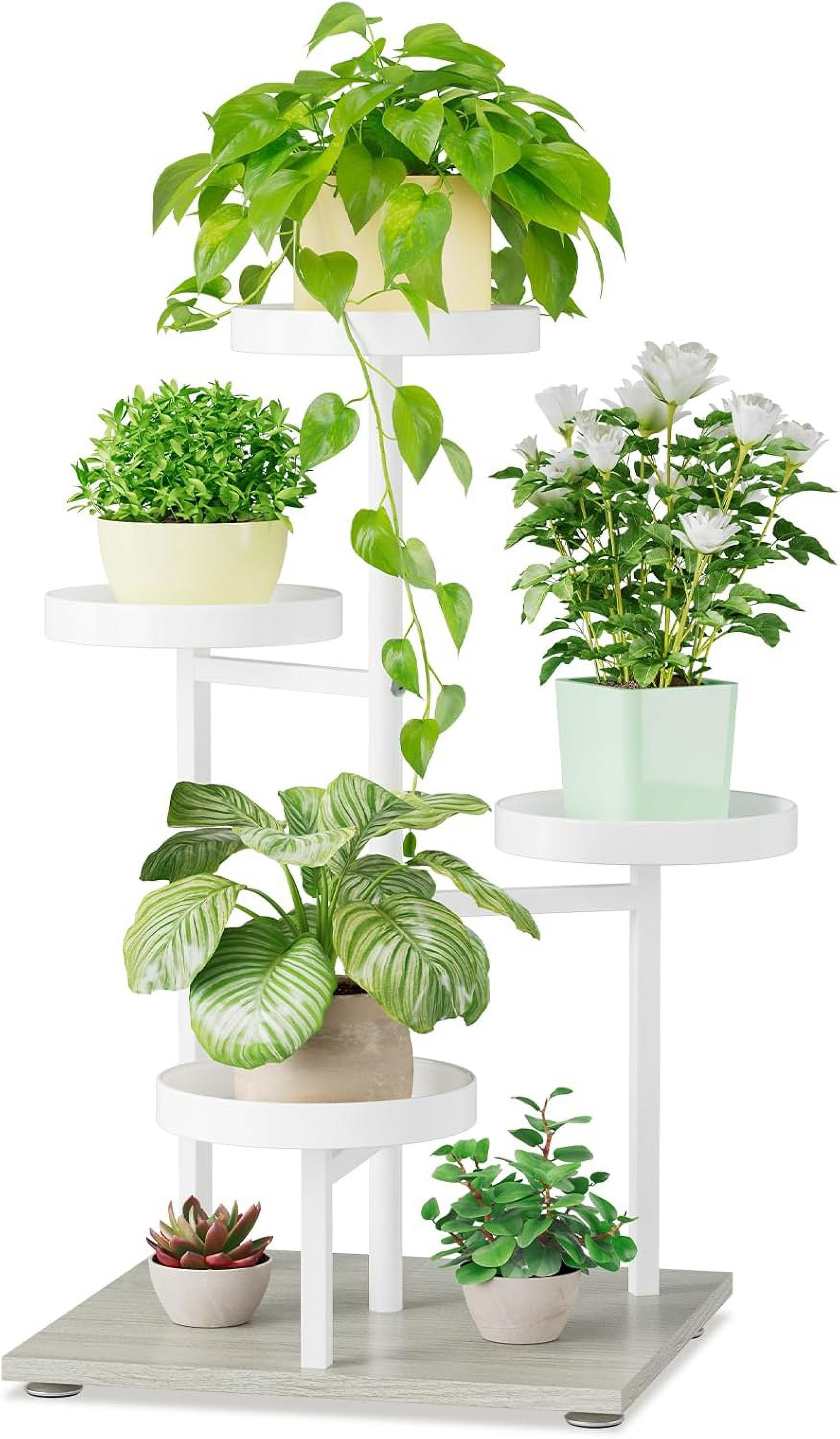 4 Tier Plant Stand Indoor, Tiered Corner Flower Holder Shelf Outdoor ...