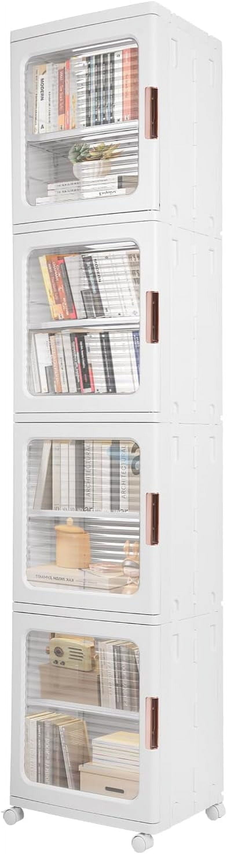 4 Tier Plastic Storage Bins with Lids, Storage Boxes Stackable Storage ...