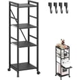 4 Tier Pull Out Kitchen Bakers Rack with Wheels, Microwave Cart Kitchen ...