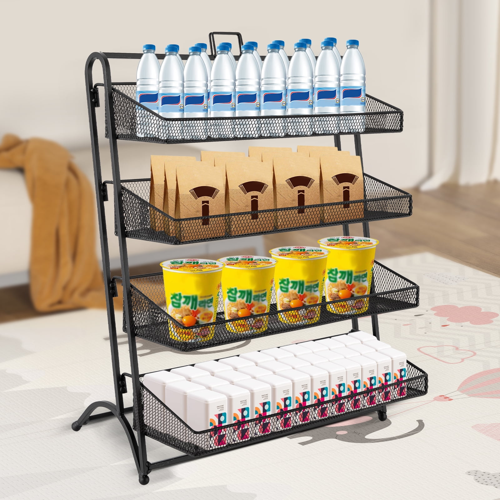 4 Tier Retail Counter Display Rack Stand Food Snack Candy Display ...