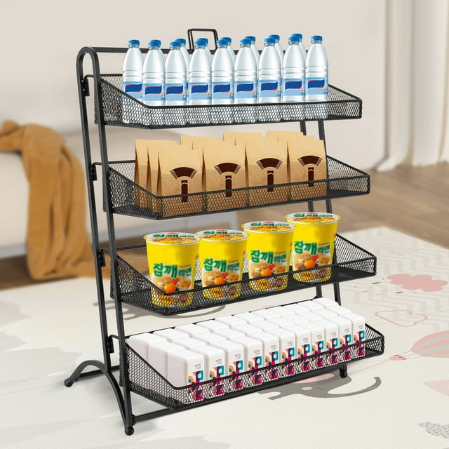 4 Tier Retail Counter Display Rack Stand Food Snack Candy Display ...