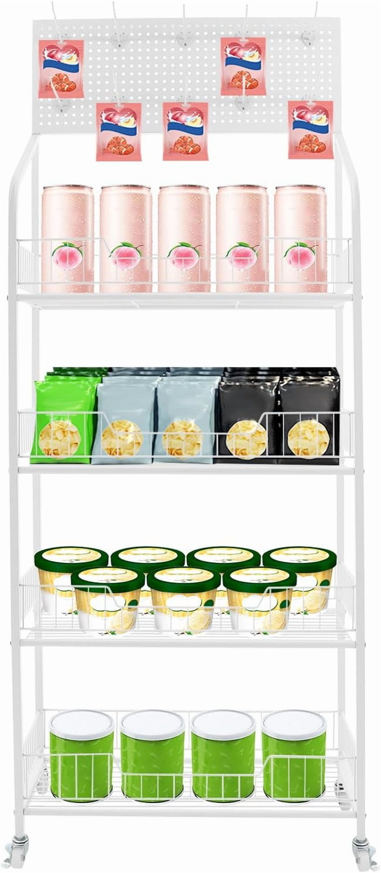 4-Tier Retail Display Rack, Retail Display Shelves, Snack Organizer ...