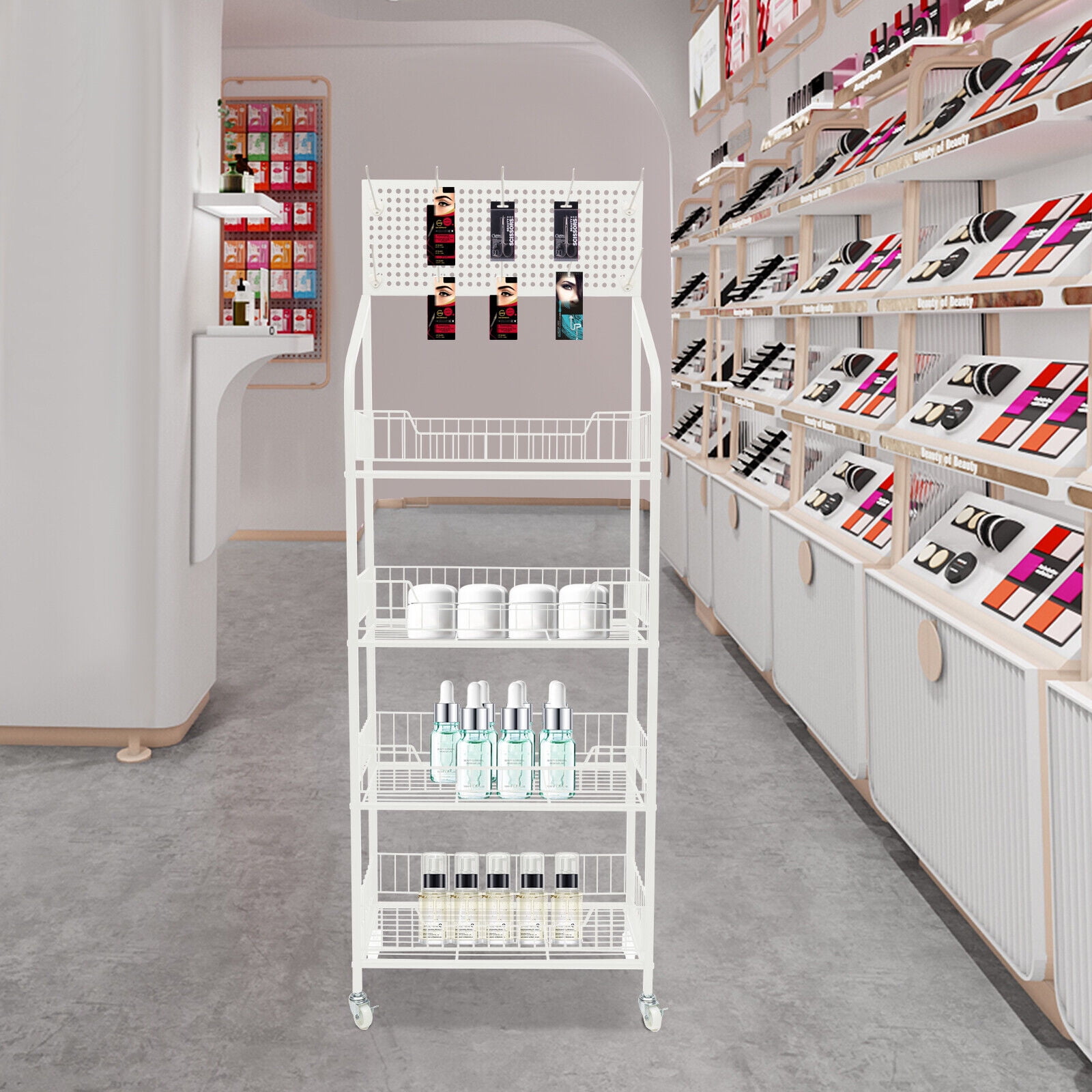 4 Tier Retail Display Rack Stand Snack Candy Display Organizer Basket ...