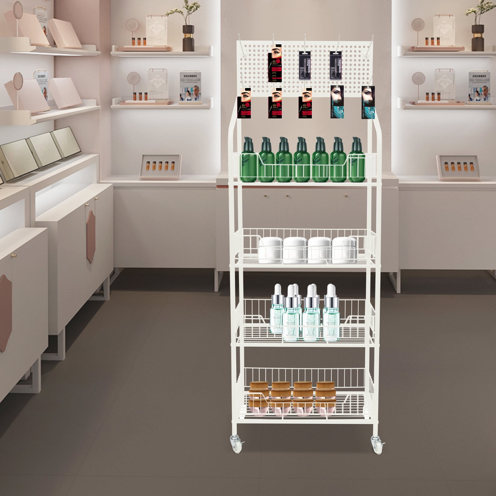 4 Tier Retail Display Rack Stand, Snack Candy Display Organizer, Snack ...