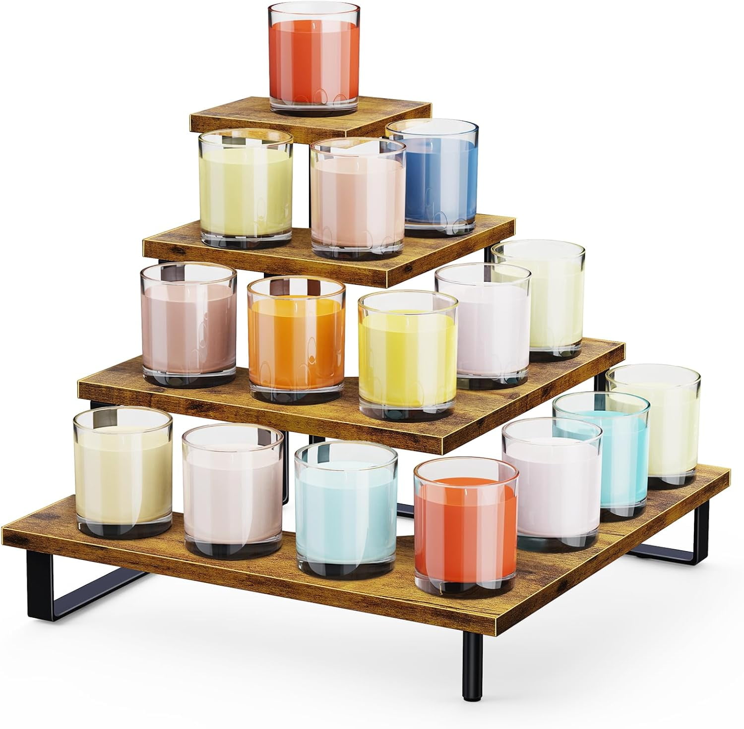 4 Tier Riser Stand, Wooden Display Stands, Farmers Market Rack, Vendor ...