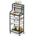 4 Tier Rolling Cart, Art Supply Storage Organizer for Art Studio, Metal ...