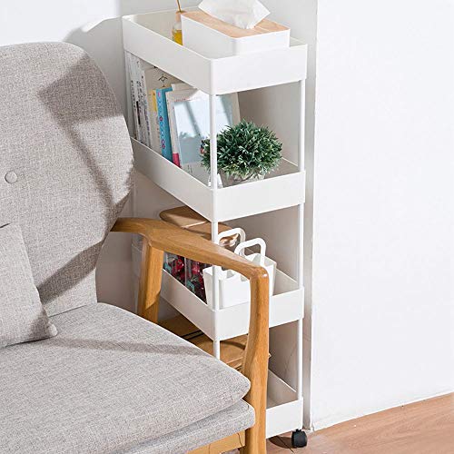 4 Tier Rolling Cart Gap Kitchen Slim Slide Out Storage Tower Rack with ...