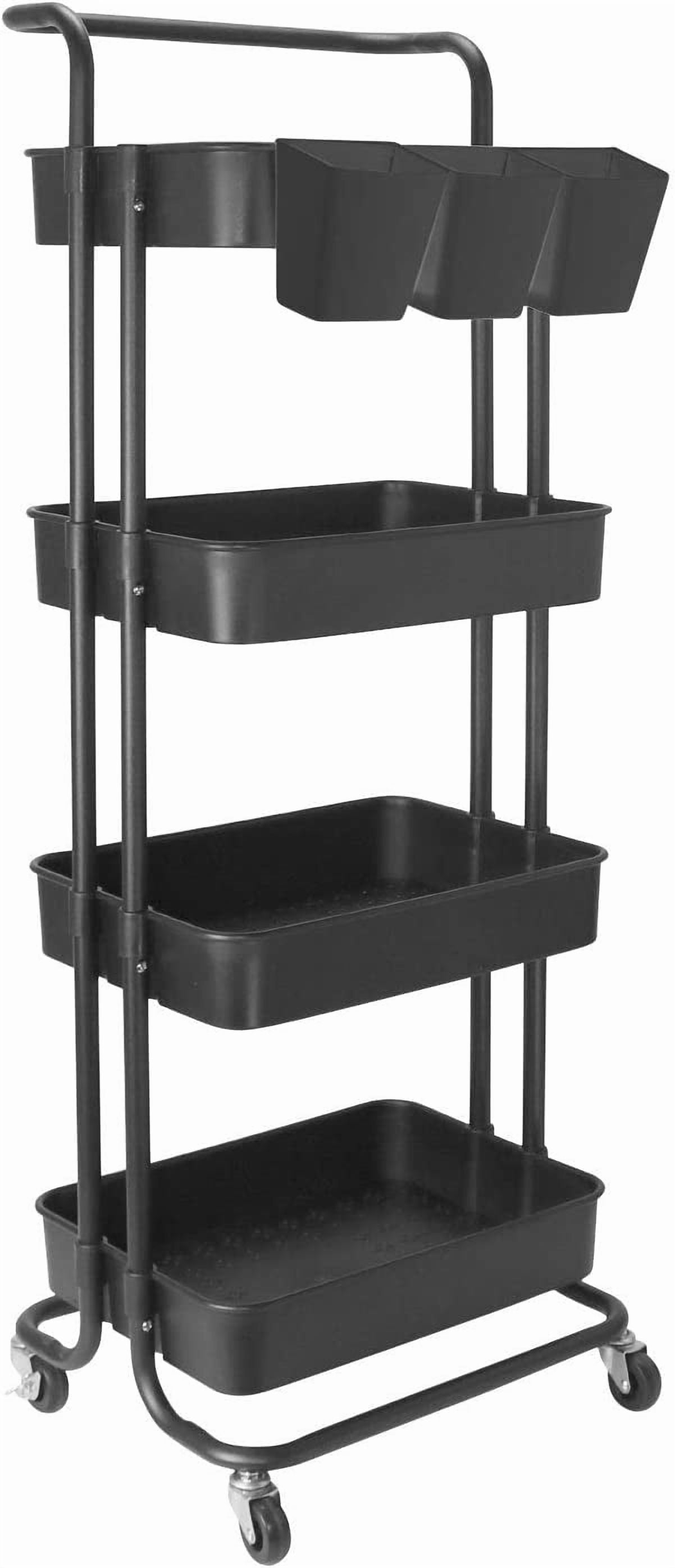 4 Tier Rolling Cart Rolling Utility Cart Storage Organizer Craft Cart ...