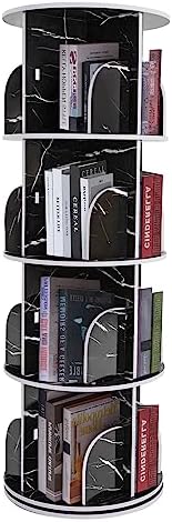 4 Tier Rotating Bookshelf Tower 360 Display Floor Standing Bookcase ...