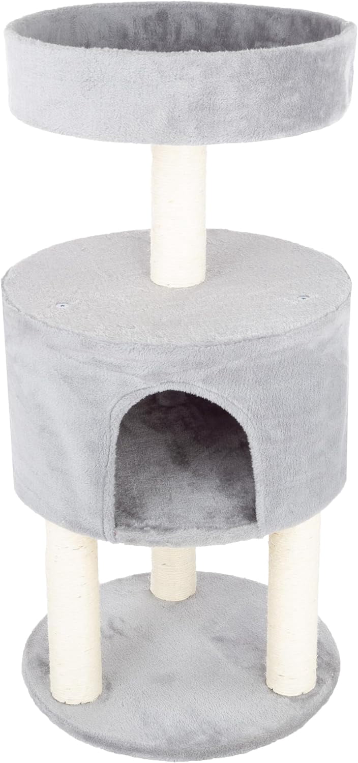 4-Tier Round Cat Tower - Large Cat Condo, Napping Perch, and 4 Sisal ...