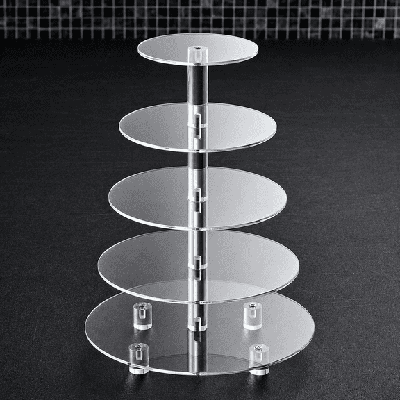 Unbranded Large 7 Tier Cupcake Stand for 100 Cupcakes, Clear Round ...