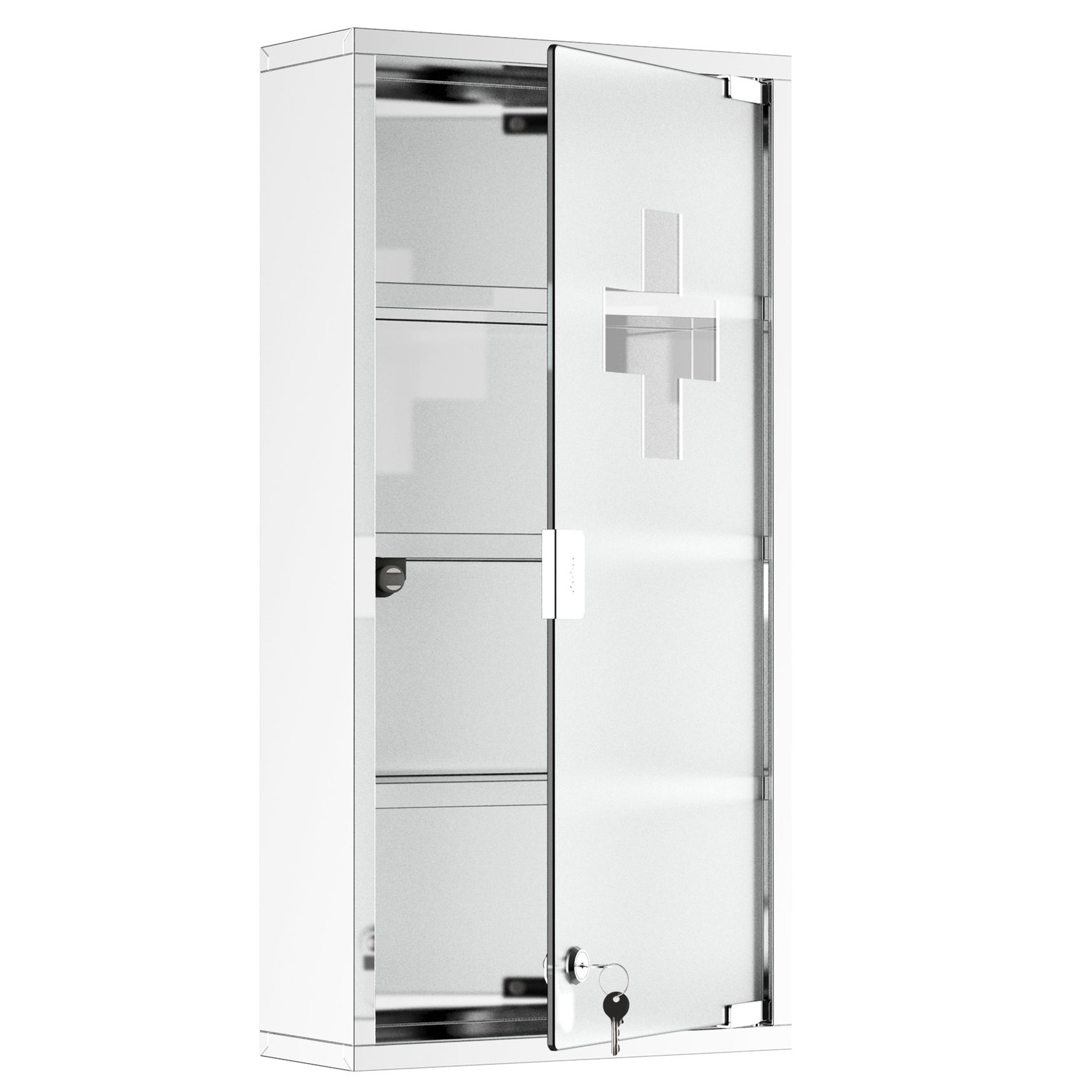 4 Tier Shelf Wall Mounted Lockable Cabinet / Efficient Organization of ...
