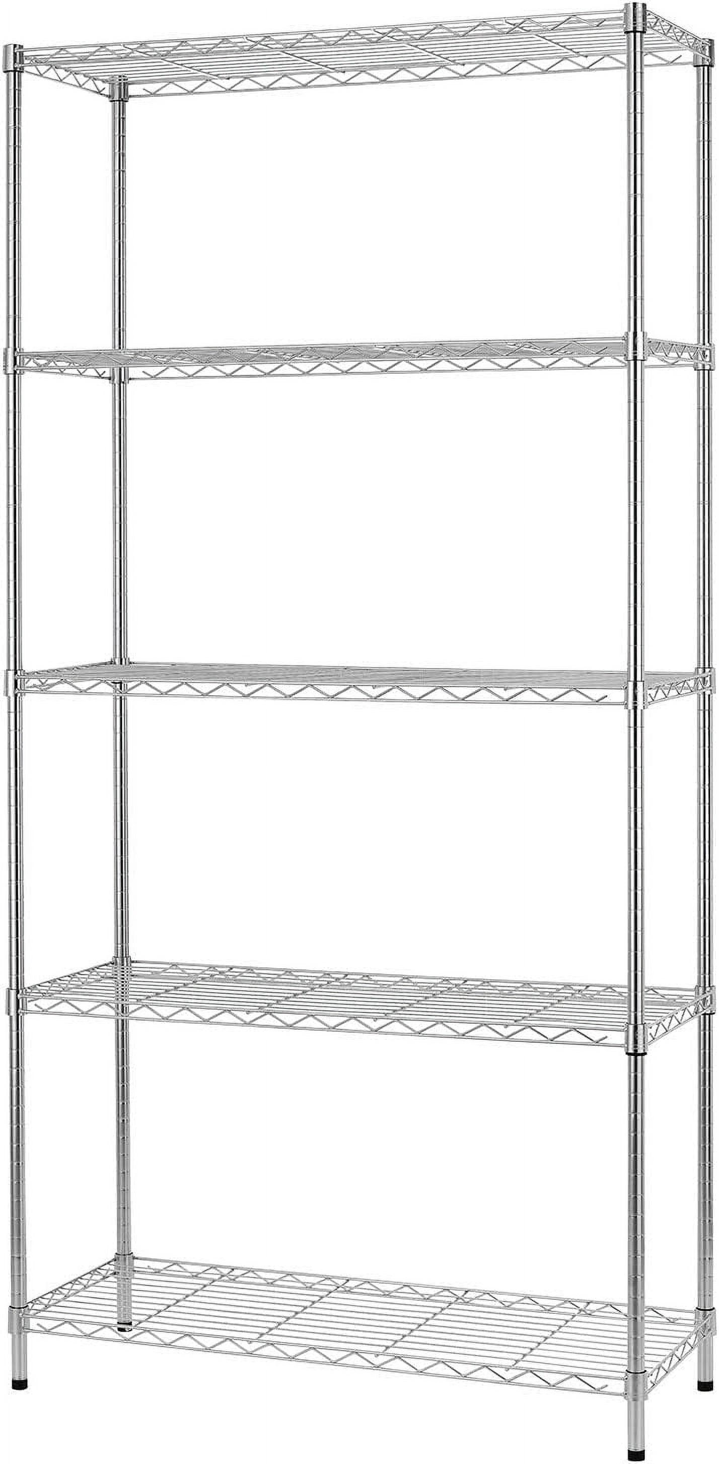 4 Tier Shelving Unit NSF Wire Shelf Metal Large Storage Shelves Heavy ...
