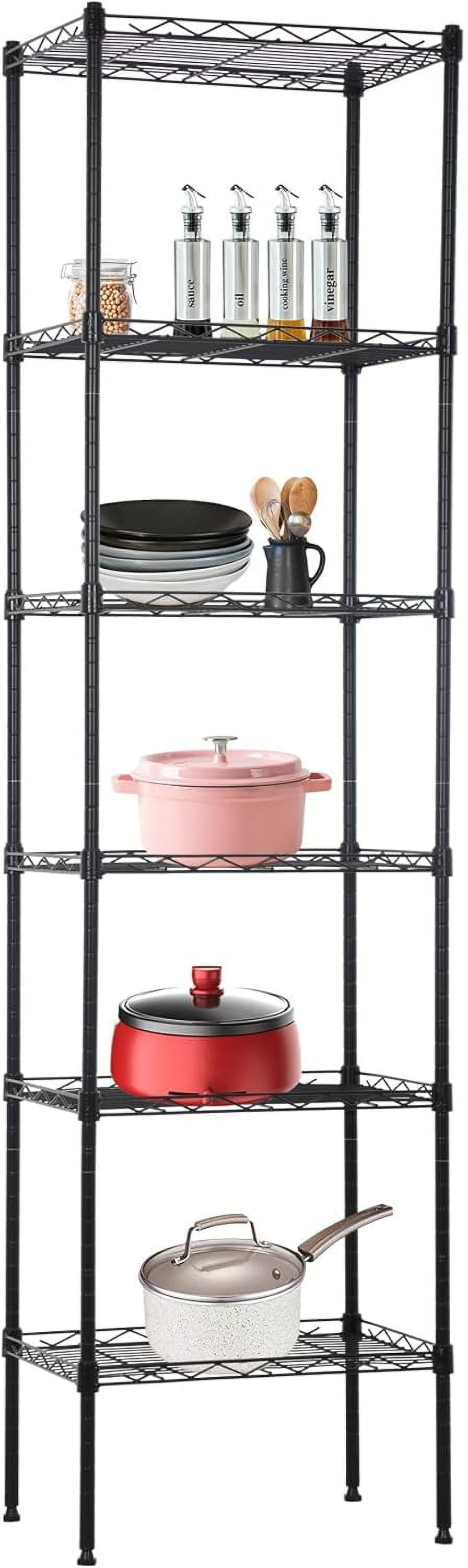 4 Tier Shelving Unit NSF Wire Shelf Metal Large Storage Shelves Heavy Duty Height Adjustable ...