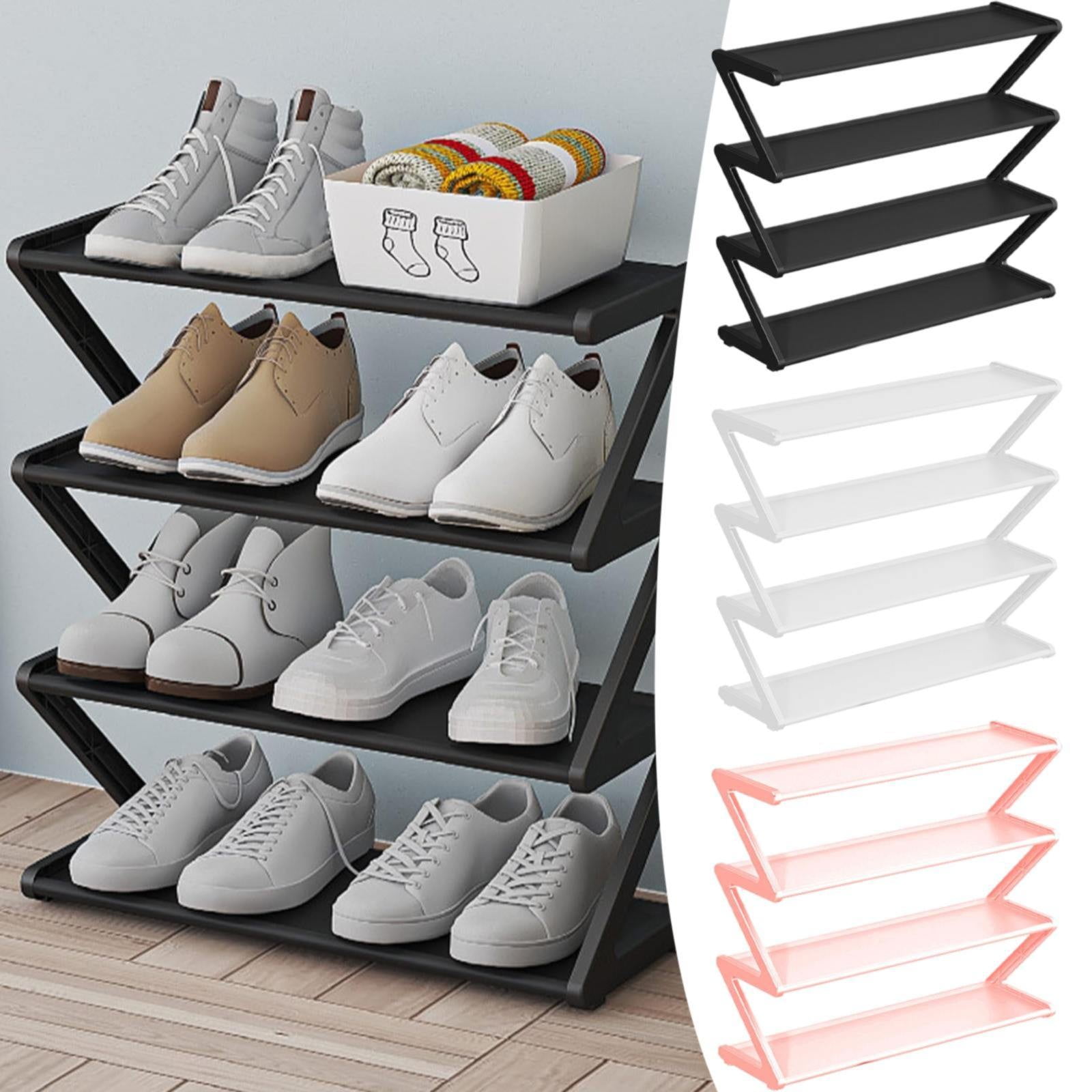 4-Tier Shoe Rack, Shoe Storage Rack for Entrance, Z Shaped Shoe ...