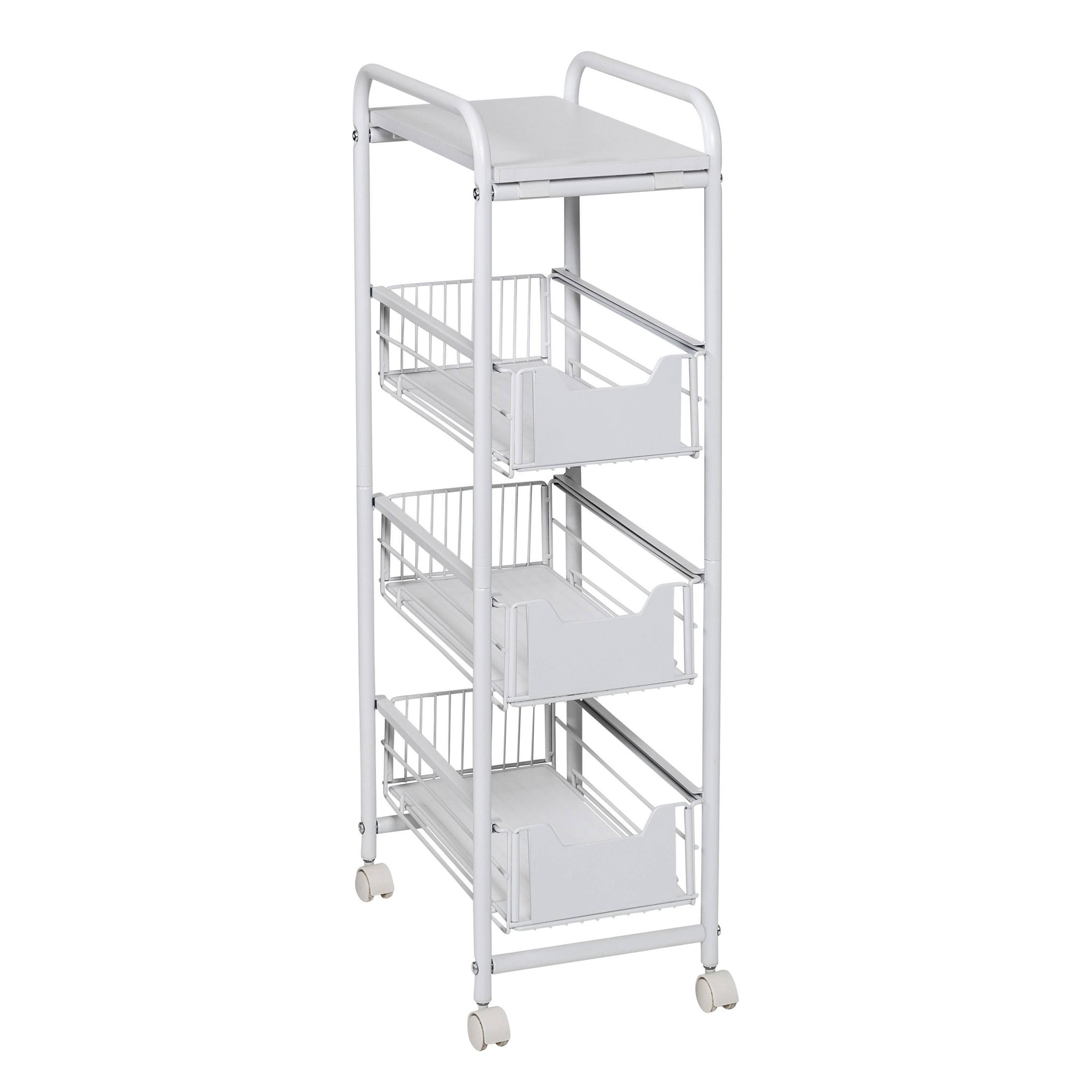 4 Tier Slim Cart with Pull-Out Baskets - Walmart.com