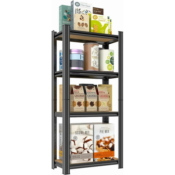 4-Tier Snack Organizer Room Shelves, Wood Storage Shelves, Pantry ...
