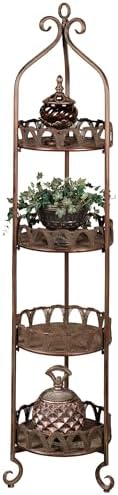 4 Tier Sonora Etagere - Metal - Copper Finish - Free Standing Floor ...