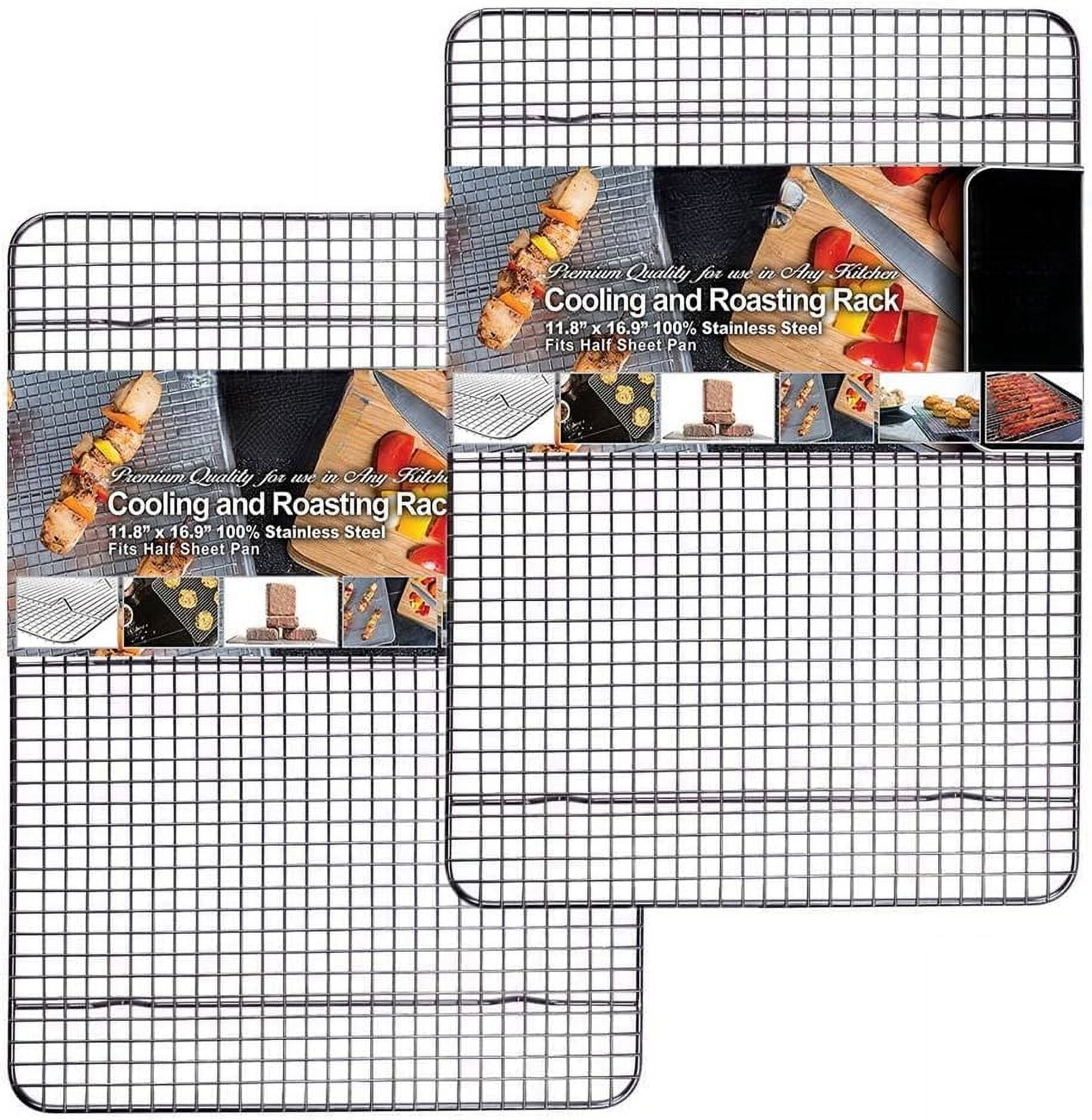 4 Tier Stackable Baking Cooling Rack, 100% Stainless Steel Wire Rack ...