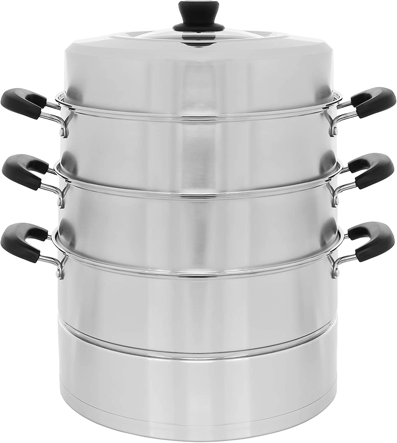 4 Tier Stainless Steel Steamer Cookware (32 CM) - Walmart.com