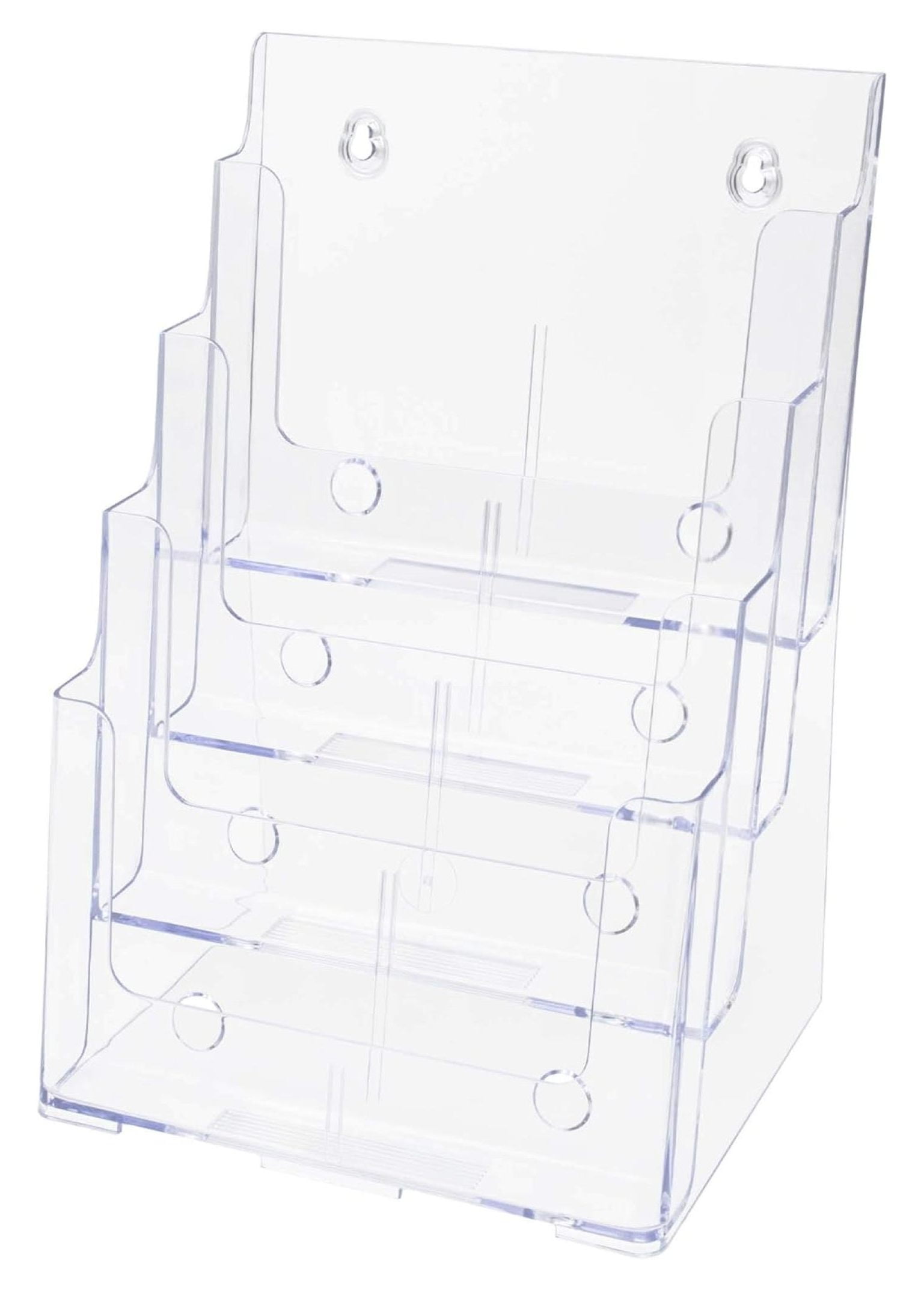 4 Tier Stand Paper Flyer Holder Wall Mount or CounterTop Value Pack of ...