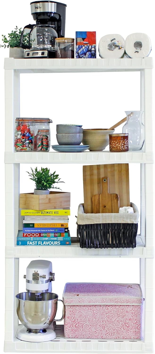 4-Tier Storage Shelf, Heavy Duty Shelving Unit, 400 lbs(14 x 30 x 57 ...