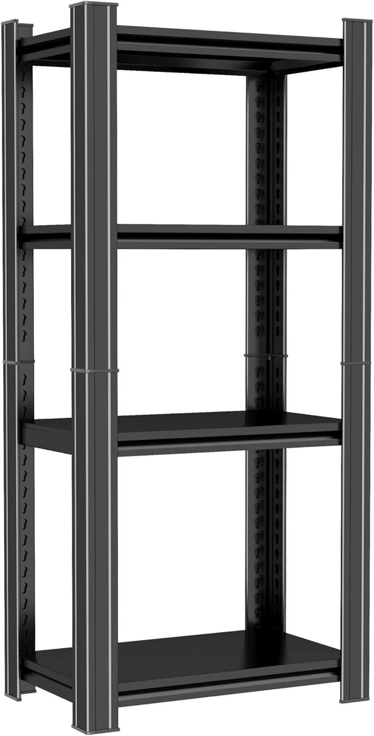 4-Tier Storage Shelves, Kitchen Shelving Unit Freestanding, Quick DIY ...