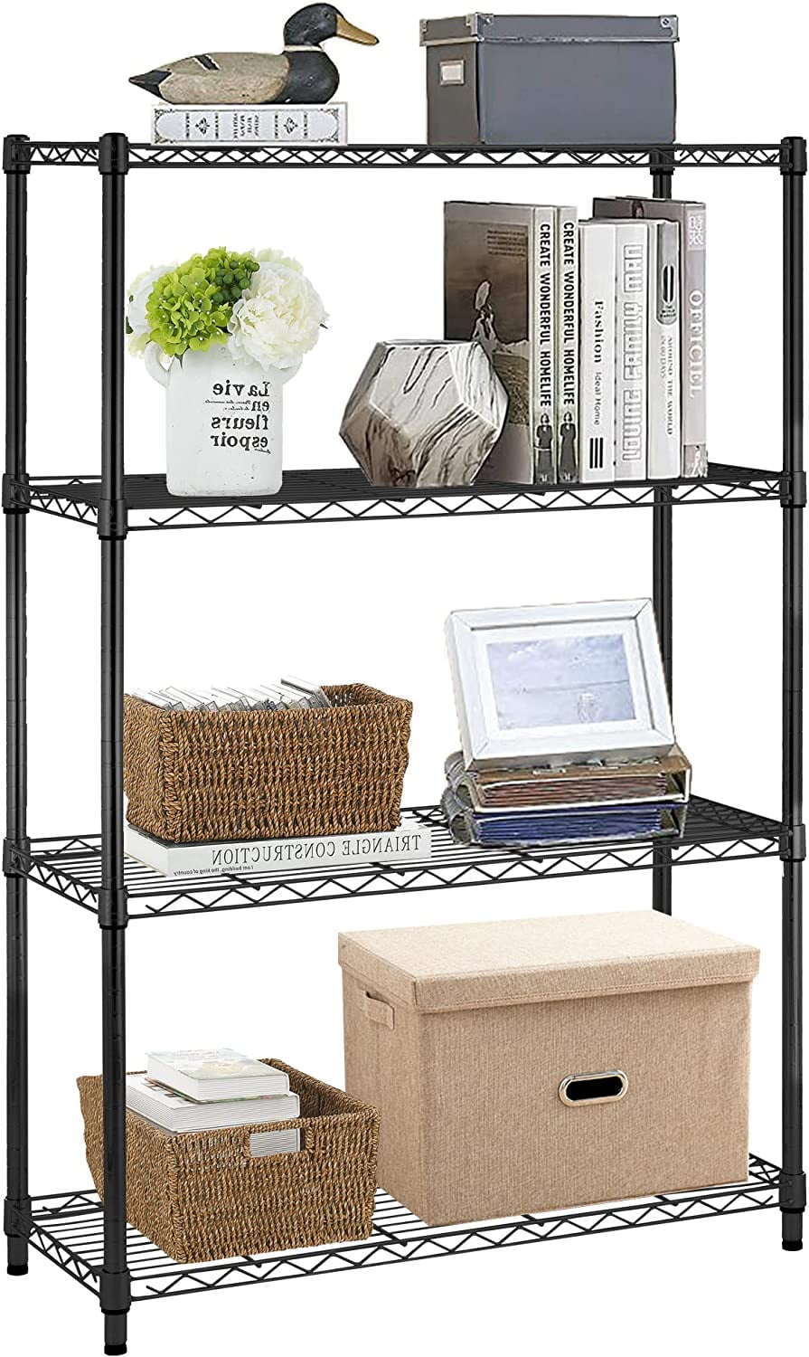 4-Tier Storage Shelves Large Wire Shelving Unit NSF Metal Garage ...
