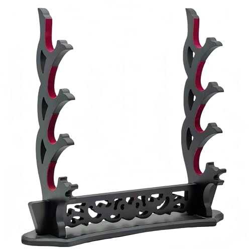 4-Tier Sword Stand Vine Sword Rack Table Display Stand for Katana ...