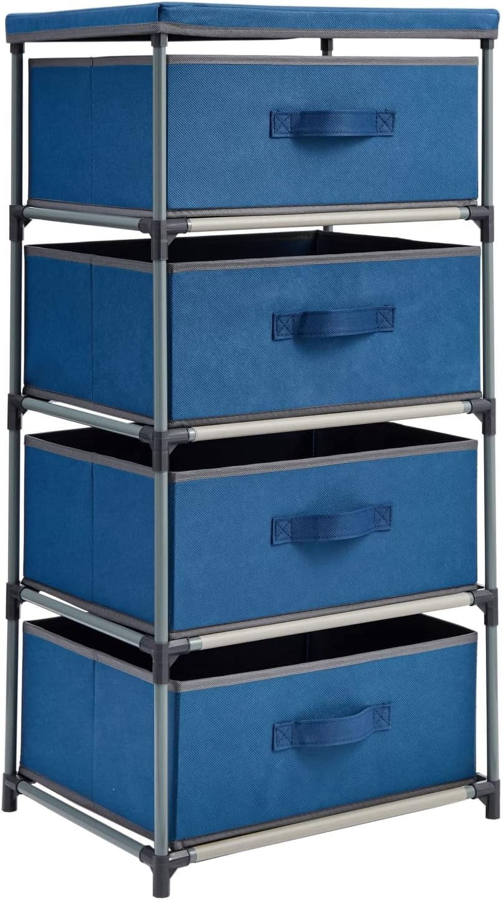 4-Tier Tall Closet Dresser with Drawers - Clothes Organizer and Small ...