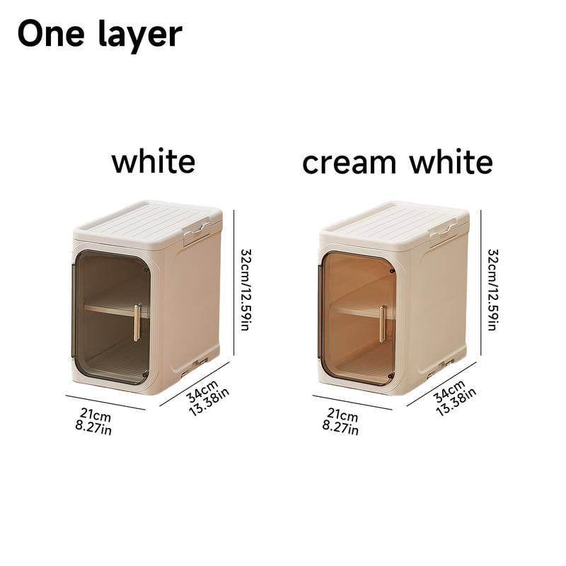 4-Tier Tall Narrow Storage Cabinet, Slim Plastic Storage Organizer with ...