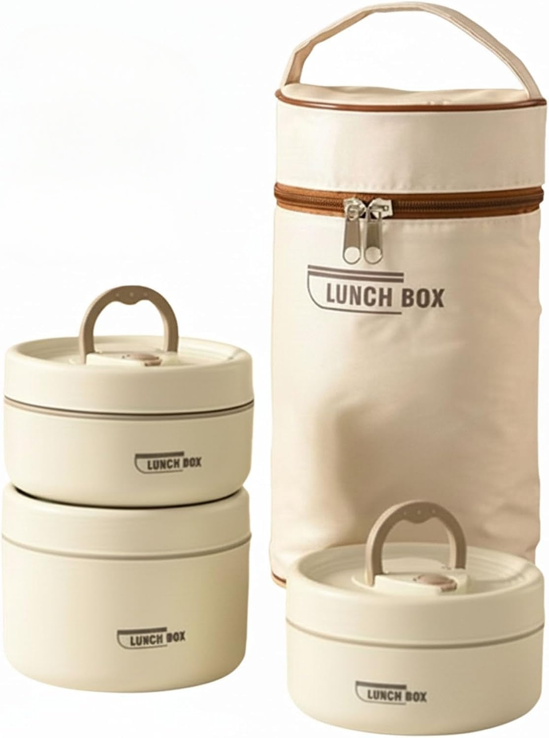4-Tier Thermal Bento Box Kit - Stackable 304 Steel Lunch Container with ...
