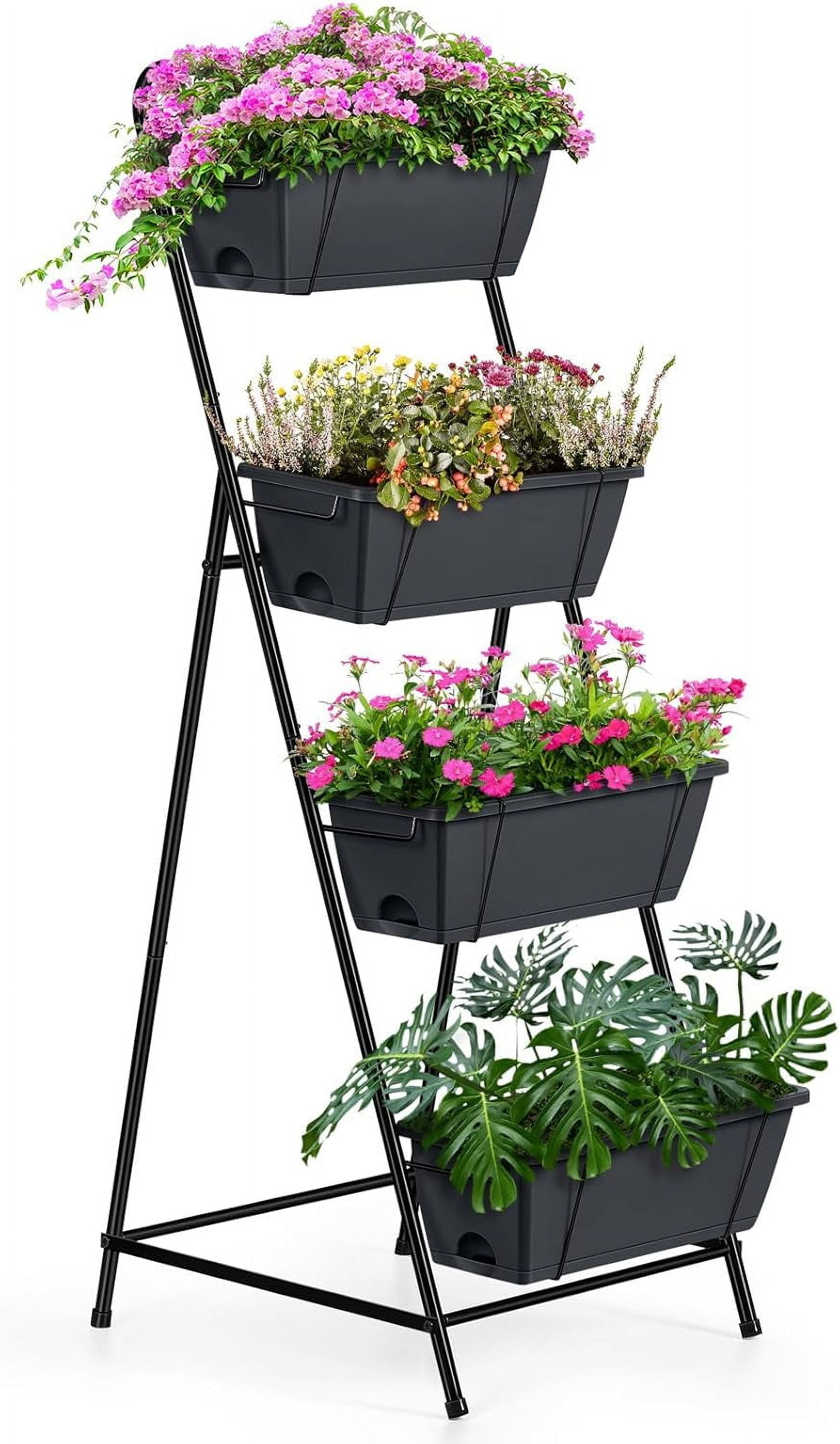4 Tier Vertical Garden Planter Herb Garden Planter Outdoor Planters for ...