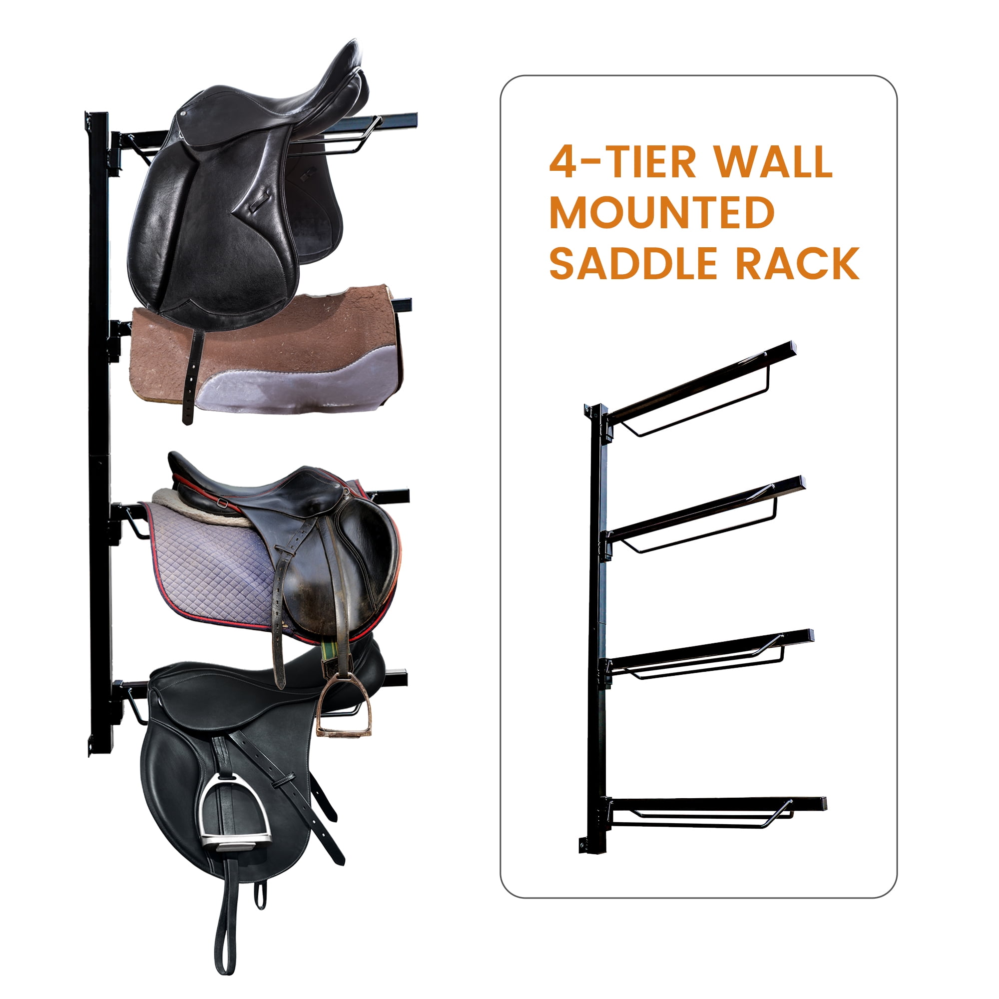 4 Tier Wall Mounted Horse Saddle Storage Rack Heavy Duty - Walmart.com