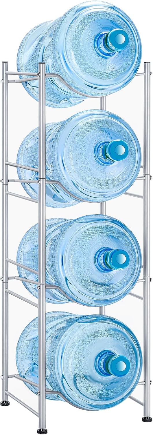 4-Tier Water Jug Rack, 5 Gallon Detachable Water Bottle Holder ...