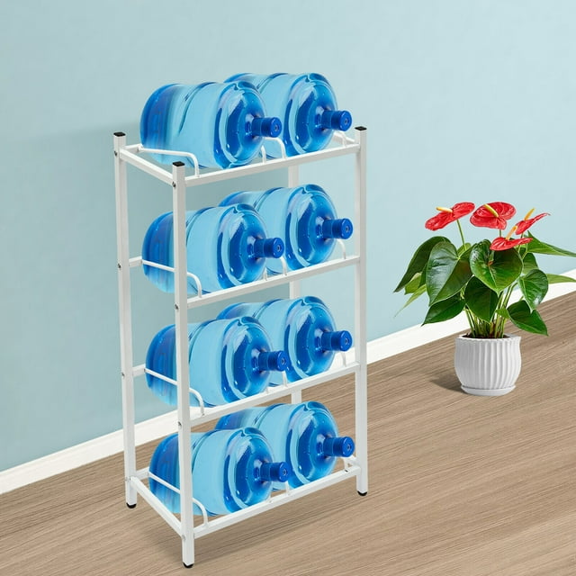 4-Tier Water Jug Rack Heavy Duty Water Jug Stand Dining Kitchen 8 ...