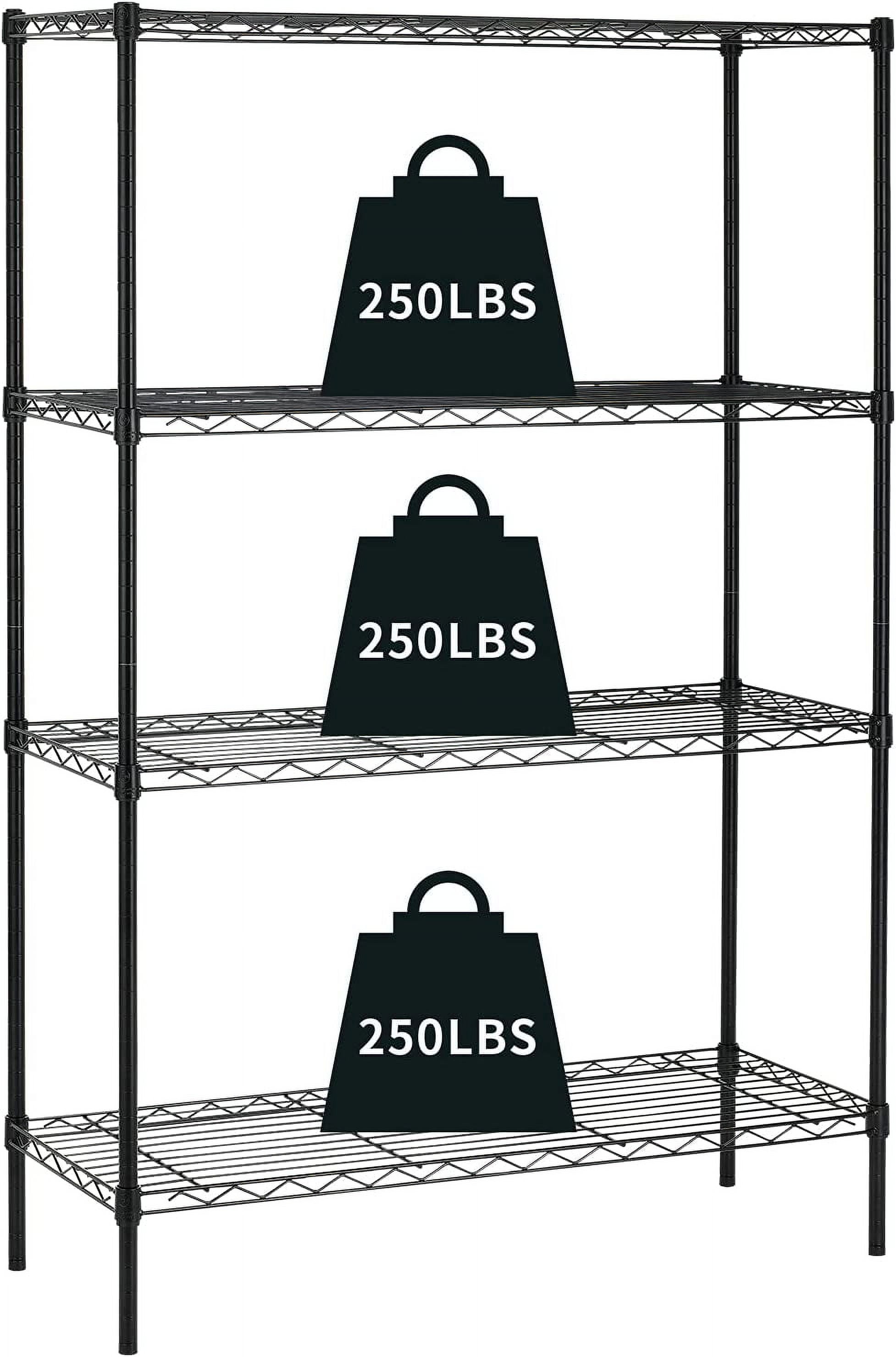 4-Tier Wire Shelving Unit Storage Shelves Shelf Organizer ...
