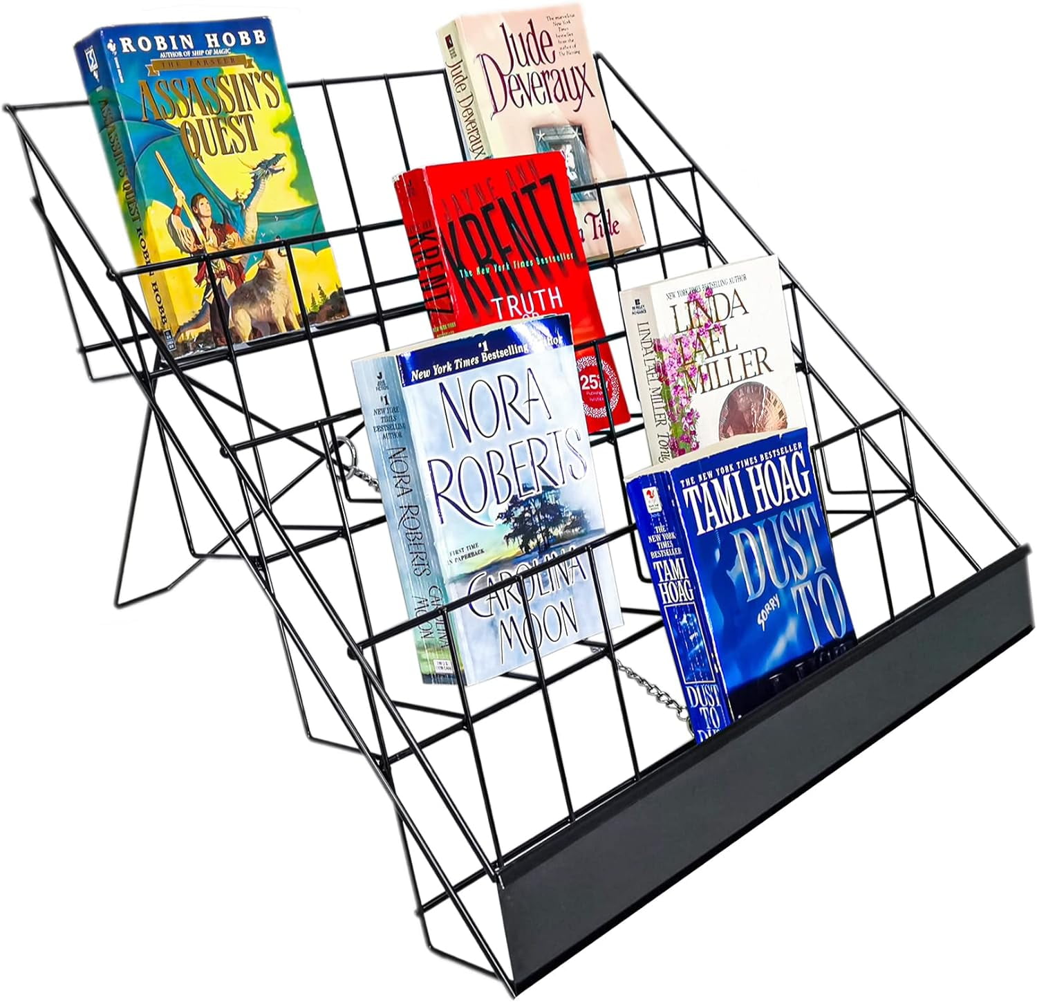 4-Tiered 18" Wire Display Rack Literature Brochure Magazine Stand Book ...