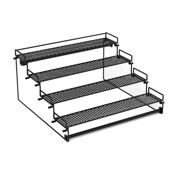 4 Tiered Countertop Spice Rack Organizer for Cabinet, Metal Tiered ...