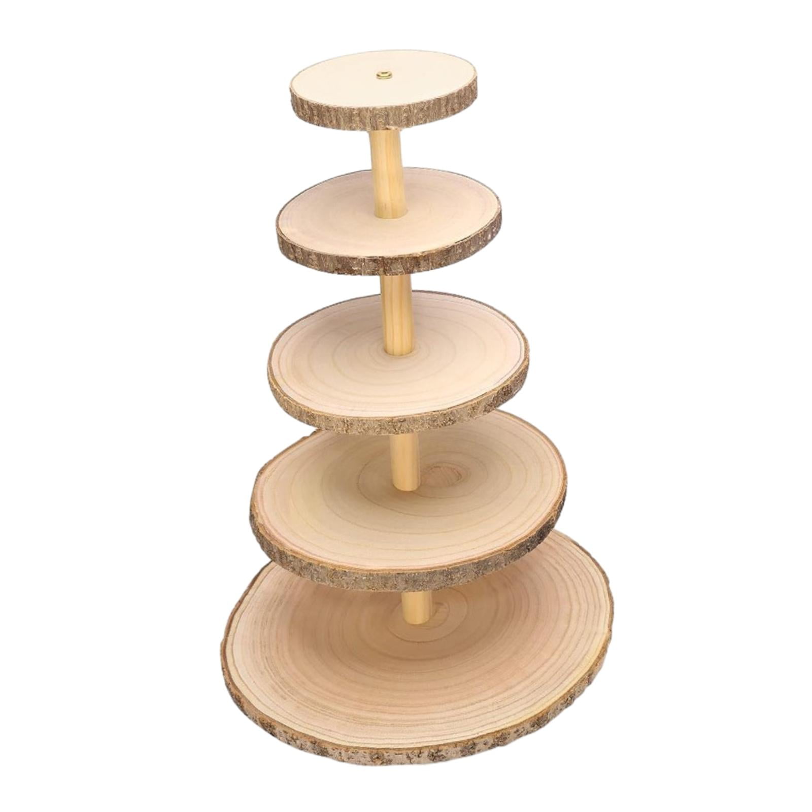 4 Tiered Wood Cupcake Stand Rustic Wood Cake Stand Dessert Display ...