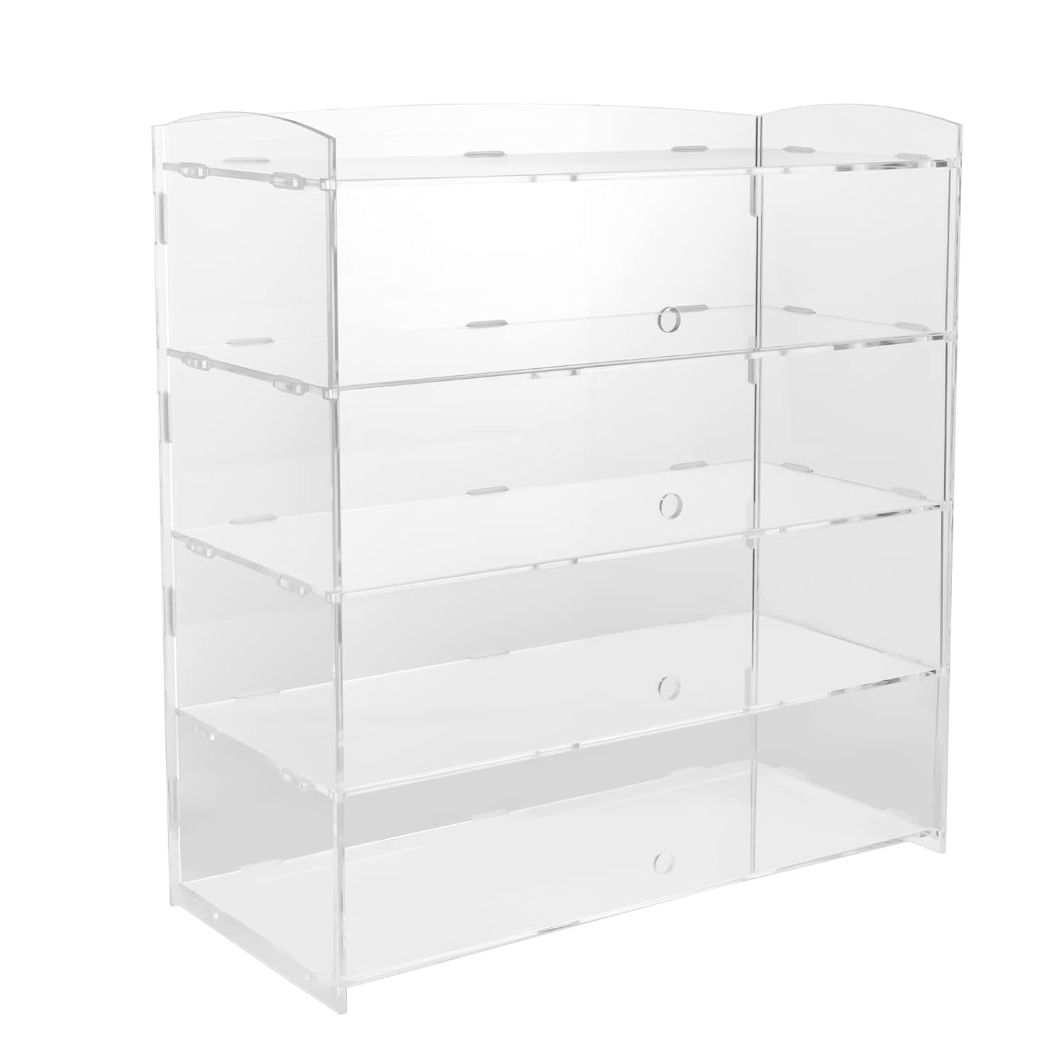 4 Tiers Acrylic Display Case, 18.7x8.46x19.7inch Clear Countertop ...