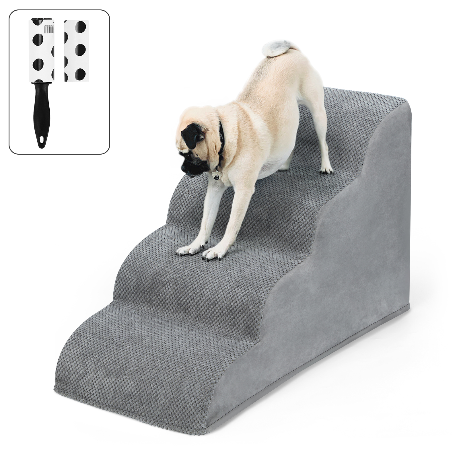 Majestic Pet Portable Villa Pet Stairs Soft Sherpa Foam Step Steps for ...