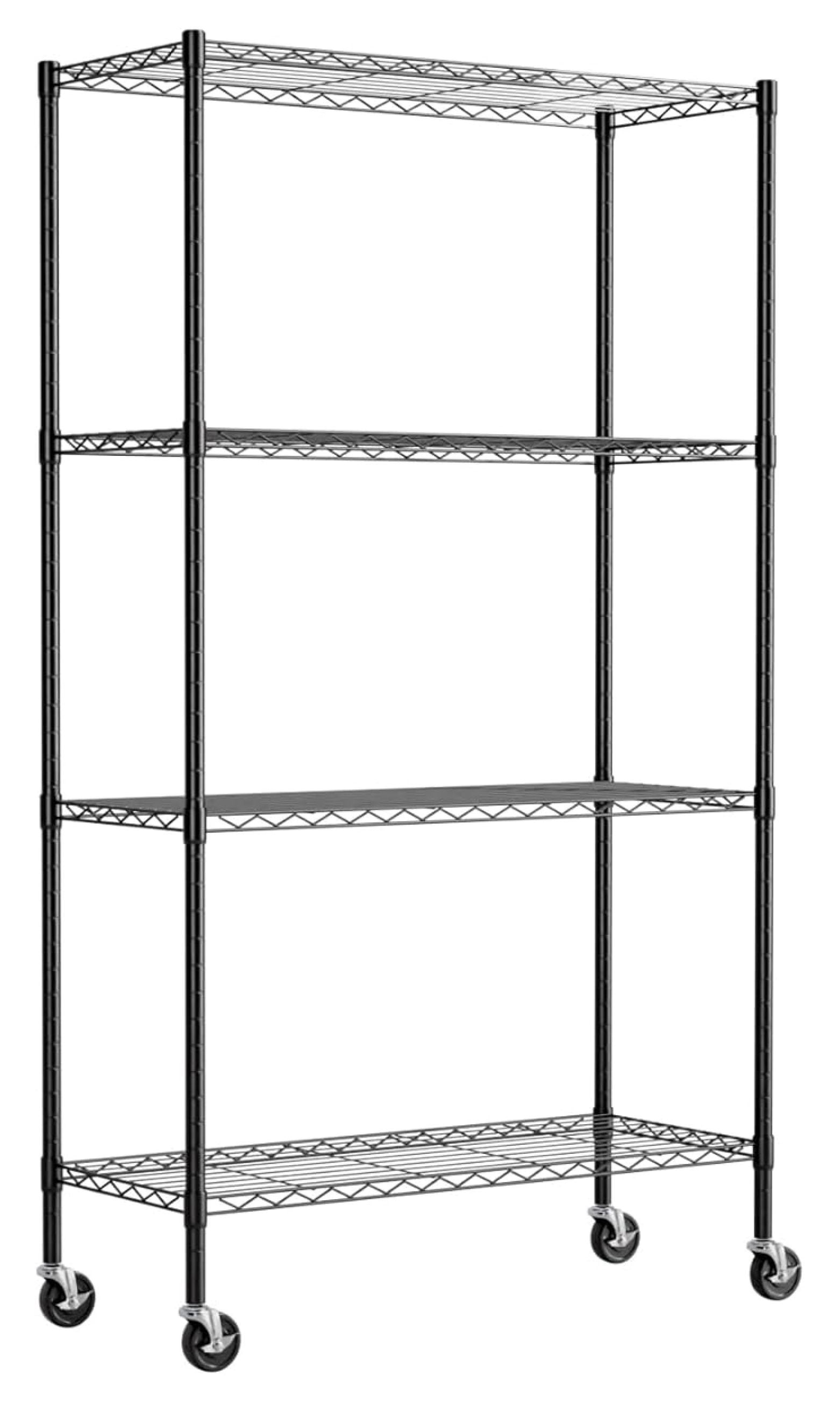 4 Tiers Garage Shelving Unit 1400 lbs Weight Capacity Garage Shelves 36 ...