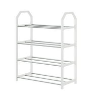 VALSEEL 4-Tier Metal Shoe Rack, Indoor Storage Organizer for Bedroom ...