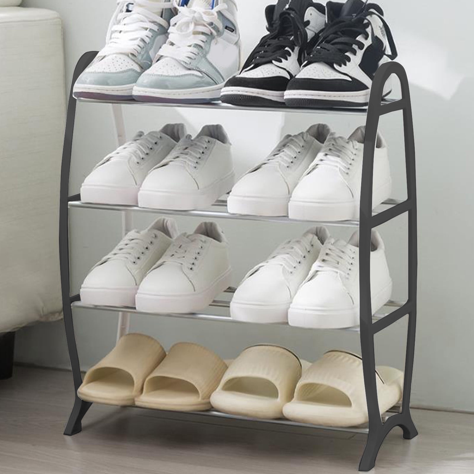 4 Tiers Shoe Rack Entryway Shoe Rack Shelf Entrance Shoe Storage Shoe ...