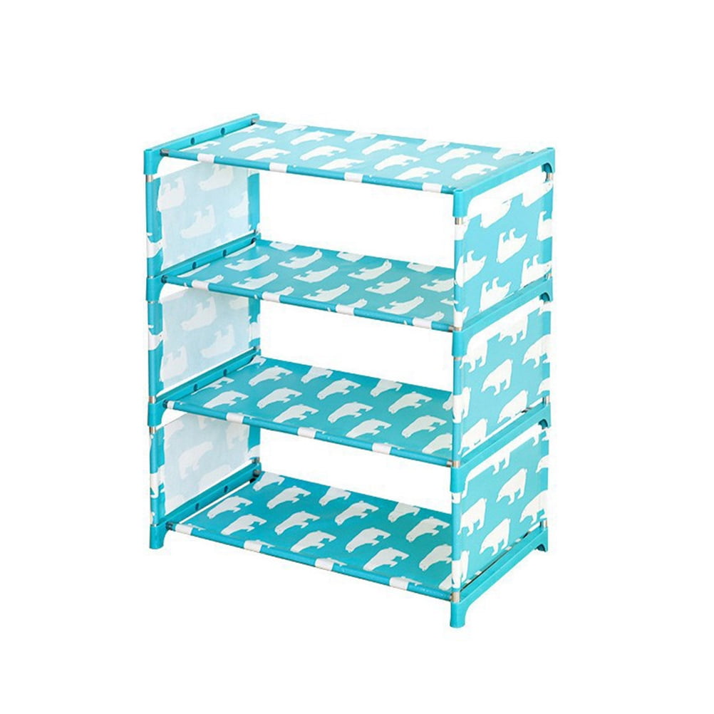 4 Tiers Simply Installed Shoe Storage Cabinet Non-Woven Waterproof Shoe ...
