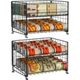 4 Tiers Stackable Can Rack Organizer, x-Cosrack Soda Can Dispenser ...
