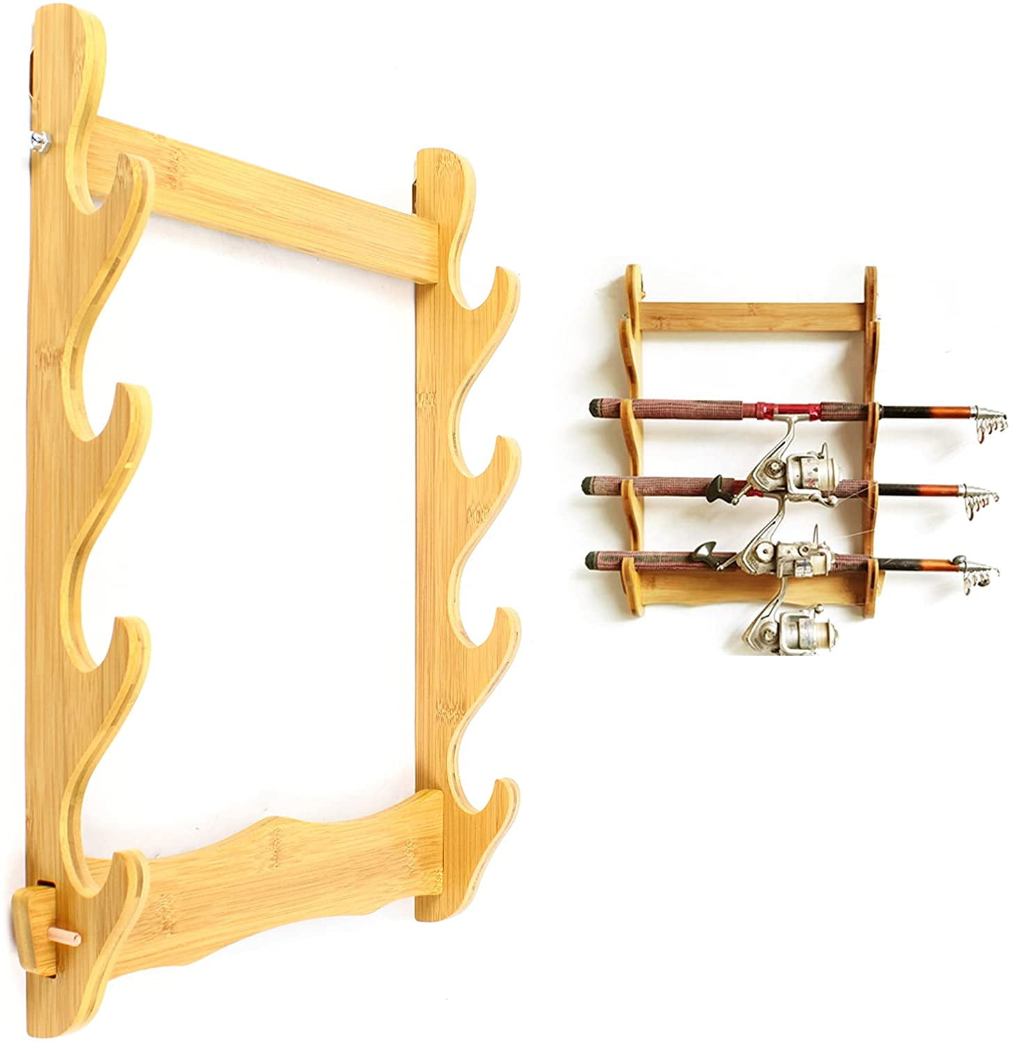 4 Tiers Sword Holder Wall Display Sword Rack，Wall Mounted Samurai Sword ...