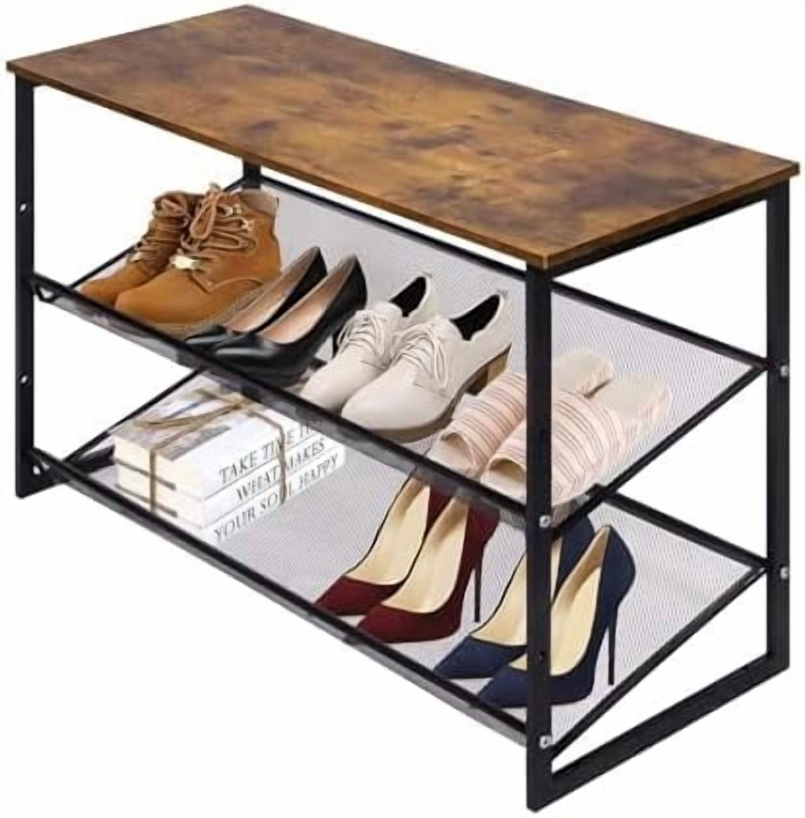4 Tiers White Marble Shoe Rack,Freestanding Organizer Multi-Purpose ...